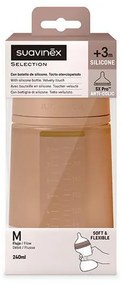 Suavinex Kojenecká láhev 240 ml M Colour Essence Růžová