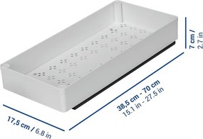 Bílá nastavitelná plastová přídavná polička 17x38,5 cm Simon – Wenko