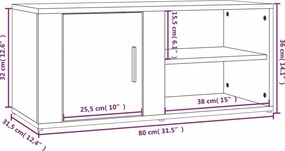 vidaXL TV skříňky 2 ks 80 x 31,5 x 36 cm kompozitní dřevo [819441] Barva: Bílá