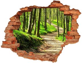 Wallmuralia Nálepka fototapeta 3D výhled Stezka v lese 90x70 cm