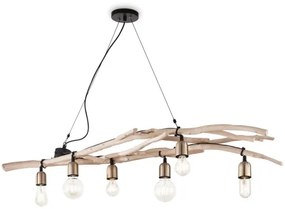 Ideal Lux - Lustr na lanku DRIFTWOOD 6xE27/60W/230V guava