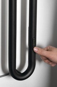 Sapho Sapho, DUOPASSO elektrický sušák ručníků s časovačem, 122x1700mm, 45 W, černá mat, ER330