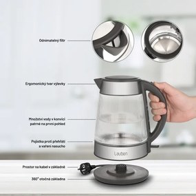 Lauben Glass Electric Kettle 17GG 8595724900375 Čirá