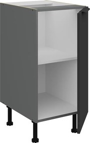 ARIA ab | dolní skříňka 40 D 1F policová | 40 cm | ANTI FINGERPRINT povrch | antracit/černá