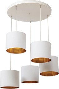 Vespillo, 58x58x115cm závěsná 5 bílý/zlatý