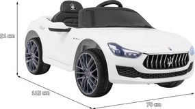 Ramiz Elektrické autíčko Maserati Ghibli na akumulátor bílé + dálkové ovládání