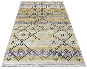 Vzorovaný skandinávský koberec zelené barvy Šířka: 120 cm | Délka: 180 cm
