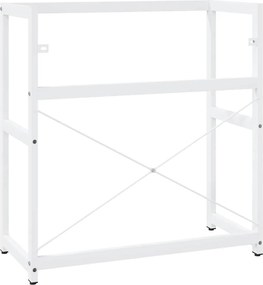 Koupelnový regál pod umyvadlo bílý 79 x 38 x 83 cm železo 338498