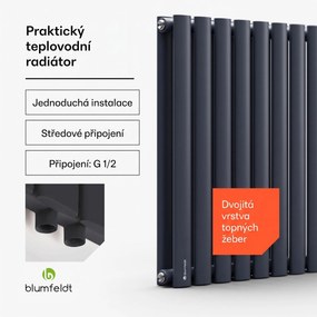 Blumfeldt Tallheo, 100 x 60, radiátor, trubkový radiátor, 1445 W, teplovodní, 1/2