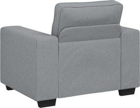 3dílná sedací souprava s poduškami světle šedá textil 3324649