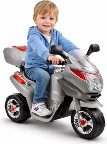 LEAN CARS Elektrická motorka pro děti HC8051, stříbrná