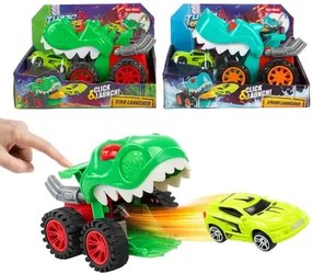 TEDDIES Vystřelovací auto Dinosaurus 18 cm / Na volný chod / Plast / 2