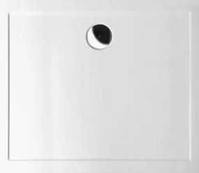 Polysan KARIA sprchová vanička z litého mramoru, obdélník 80x70x4cm, bílá, 11091