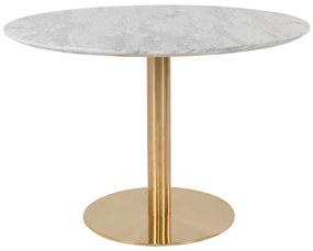 Kulatý jídelní stůl s deskou v dekoru mramoru ø 110 cm Bolzano – House Nordic