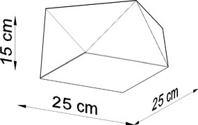 Sollux Lighting Stropní svítidlo HEXA 25 stříbrné