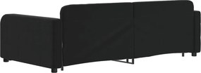 Válenda s přistýlkou a zásuvkami černá 100 x 200 cm samet 3196988