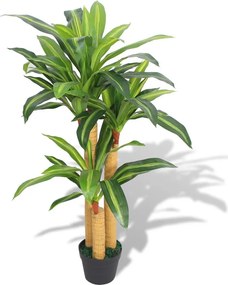 vidaXL Umělá rostlina dracéna s květináčem 100 cm [244451] Barva: Zelená