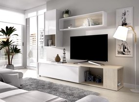 Aldo Designová obývací stěna, tři způsoby sestavení Obi glossy white