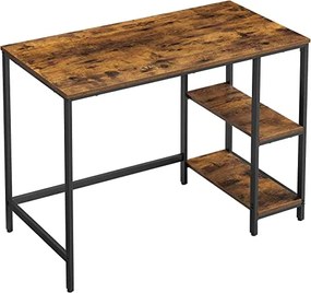 VASAGLE Psací stůl industriální 100x50x75 cm hnědý černý
