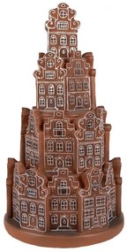 Svítící perníková věž z chaloupek Gingerbread House - Ø 18 * 33 cm/ 3*AAA
