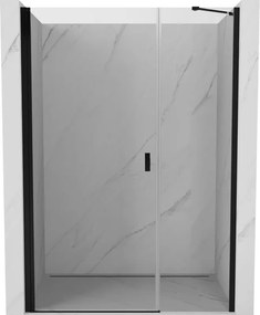 Mexen Mist-B, 1-křídlé sprchové dveře 115 cm, čiré sklo, černý profil, 8A2-115-001-70-00