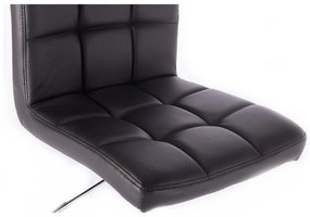 LuxuryForm Židle TOLEDO na stříbrné podstavě s kolečky - černá