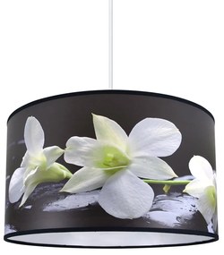 LAMPDAR | Lustr na lanku 1xE27/60W/230V orchidej bílá | SA1081