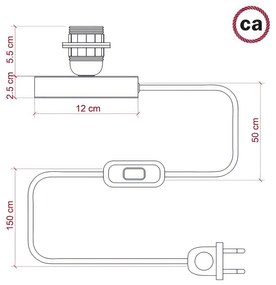 creative cables Kovová stolní lampa Posaluce pro stínidlo Barva: Matný bronz