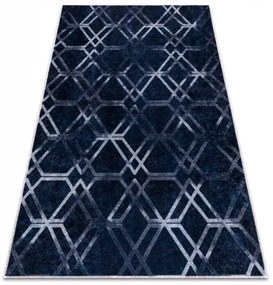 Dywany Luszczow Dětský kusový koberec MIRO 51805.802 pratelný  Geometrická, laťková mříž protiskluz, modrý Rozměr koberce: 140 x 190 cm