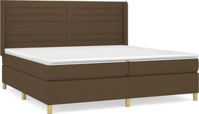 Box spring postel s matrací tmavě hnědá 200x200 cm textil 3132100