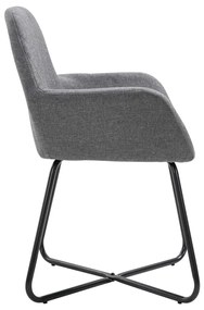 Jídelní židle 6 ks tmavě šedé textil,  277097