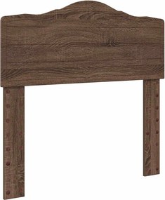 Rám postele s čelo Hnědý dub 75 x 190 cm Masivní borové dřevo 3412967