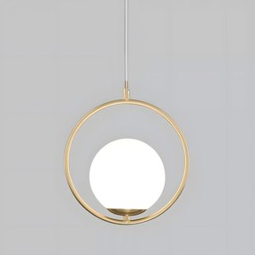 Toolight Toolight, stropní lampa visící skleněná koule z bílého zlata G109-1W Gold, OSW-09734