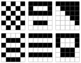 KINDERKRAFT - Pěnové puzzle LUNO 30ks černá/bílá