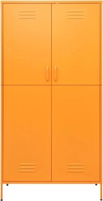 Šatní skříň hořčicově žlutá 90 x 50 x 180 cm ocel 336245