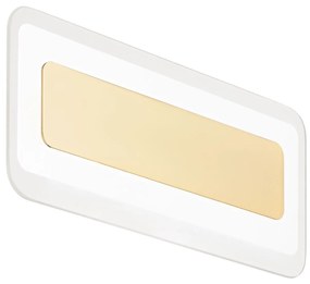 Linea Light Antille_S, nástěnné svítidlo z pískovaného skla a zlaté, 14W LED 3000K, délka 31cm