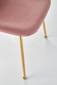 Intesi Židle Bremen růžová/zlatá