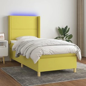 vidaXL Box spring postel s matrací a LED 80 x 200 cm textil [3138751] Barva: taupe