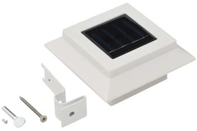Zahradní solární lampy 6 ks LED čtvercové 12 cm bílé,  44469