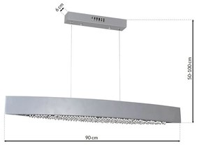 Závěsné LED svítidlo Bocca, 1x LED 24w, 4000k, s
