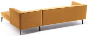 Hanah Home rohová pohovka ARDOSA hořčicová pravá 825BLC1558