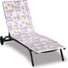 Bellatex Polstr na plážové lehátko - potah na zip Šedá 55x195 cm