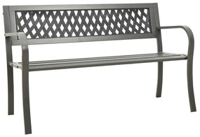 312039 vidaXL Zahradní lavice 125 cm ocelová šedá