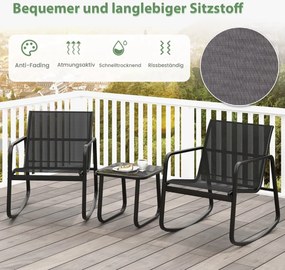 Costway 3-dílný. Garden furniture set s 2 chairs a table a gentle rocking