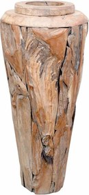 Dekorativní váza 40 x 100 cm masivní teakové dřevo 285209