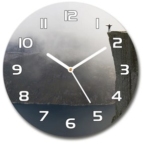 Wallmuralia Skleněné hodiny kulaté Norský útes fi 30 cm