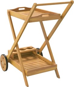 Čajový vozík 54 x 87 x 90 cm masivní akáciové dřevo 319424