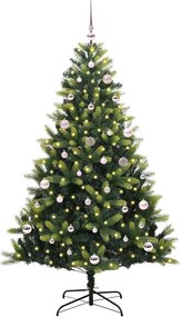 Umělý zavěšený vánoční stromeček 150 LED Zelená 150 cm PVC a PE 3395984