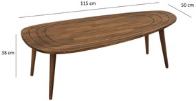Designový konferenční stolek Garnet 115 cm ořech