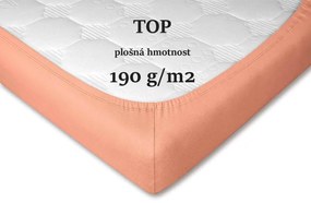 DADKA VRACOV Jersey prostěradlo meruňka Rozměr 90x200x20 jednolůžko